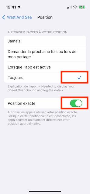 Enable the GPS in the mobile app – Watt And Sea Help center : please ...